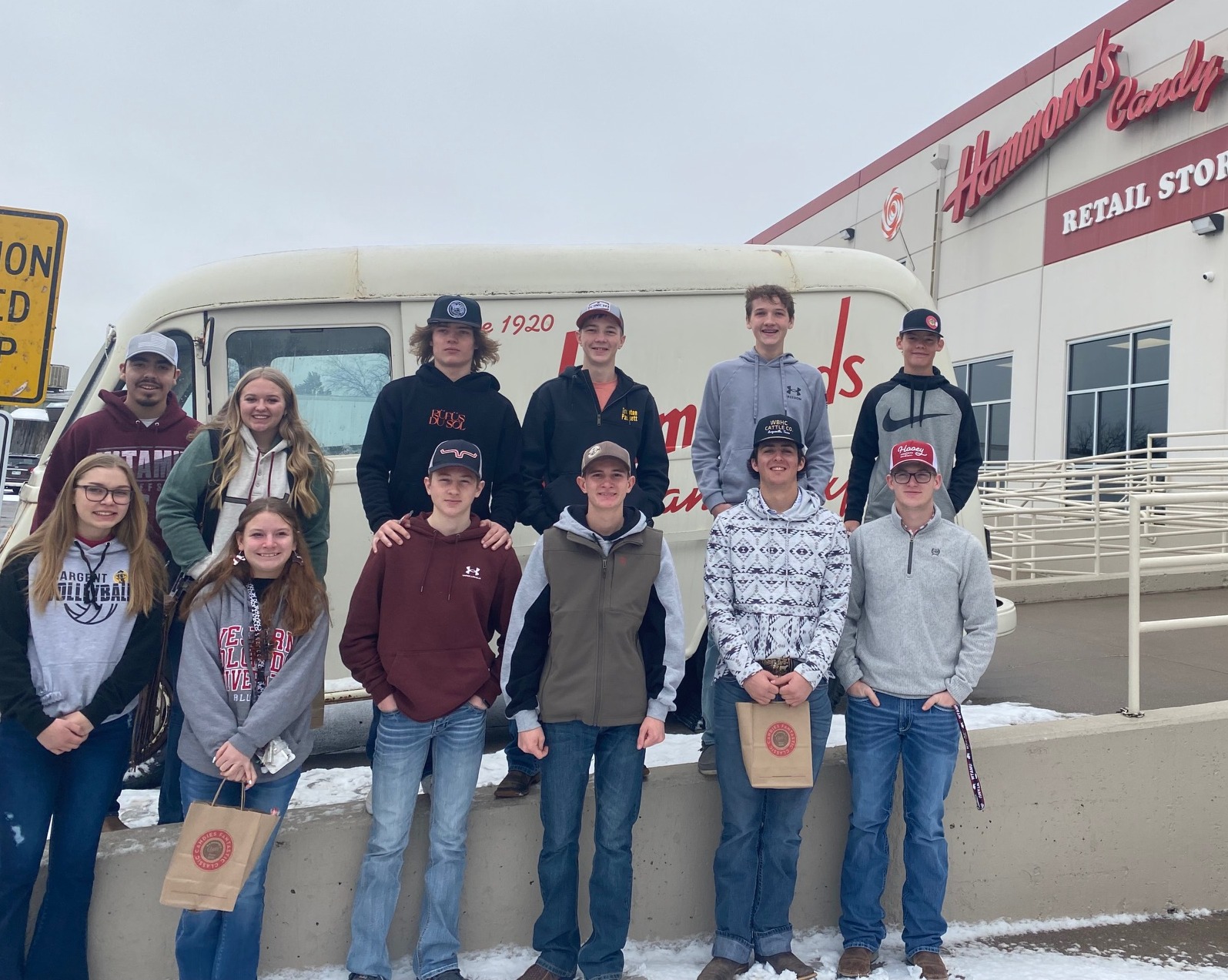 Sargent Ffa Members At Hammonds Candy Tour Sargent School District